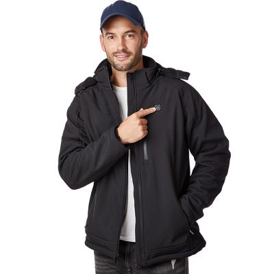 China Man Snow Electronic Heating Hooded Children Battery Powered Electric Jacket for sale
