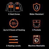 China Custom Heating Zones USB Electric Heated Fleece Jacket Winter 5v 7.4v for sale
