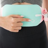 China Portable Heated Waist Belt Electric Super Thin Menstrual Care Period Pain Relief Rechargeable Battery for sale