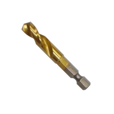 China Hex Shank HSS Drill Bits Titanium Coated DIN Standard for sale