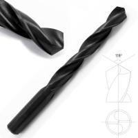 China DIN338 HSS Drill Bits Straight Shank Black Oxide 118 Degree Point for sale