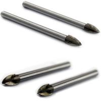 China Cross Tipped Glass Tile Drill Bit YG6X 3mm-20mm Round Shank for sale