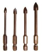 China Straight Tipped Hex Shank Glass And Tile Drill Bits 1/4