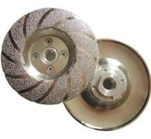 China 4-5 Inch Diamond Grinding Cup Wheel Vacuum Brazed M14/16 Flange for sale