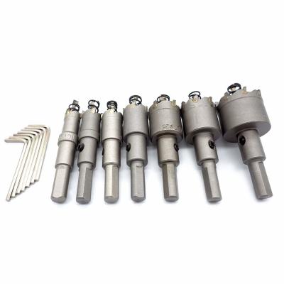 China 7pcs 14-35mm Tungsten Carbide Tipped Hole Saw Set for sale