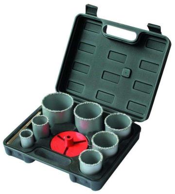 China 9pcs Tungsten Carbide Tipped Hole Saw Set 33-83mm for Tile Marble for sale