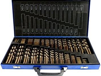 China 230pcs HSS Titanium Coated Drill Bit Set in Steel Index for sale