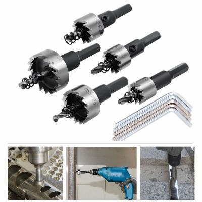 China 5PCS 16-30mm HSS Hole Saw Set for Metal Cutting for sale