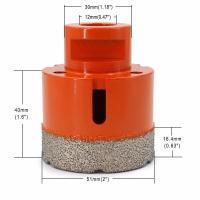 China Vacuum Brazed Diamond Core Drill Bit 2 Inch for Concrete Granite for sale