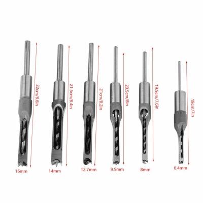 China HSS Steel Square Hole Wood Drill Bit Set HRC48-50 for sale