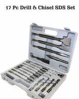 China SDS Plus Hammer Drill Bits Set 17pc 40Cr Steel with Plastic Case for sale