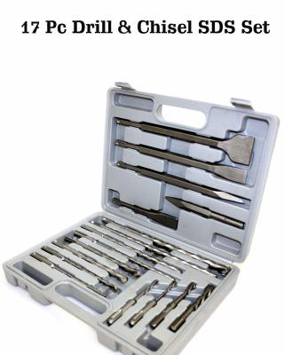 China SDS Plus Hammer Drill Bits Set 17pc 40Cr Steel with Plastic Case for sale