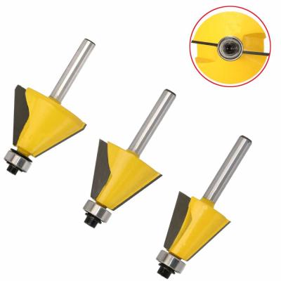 China Carbide Chamfer Router Bit Set 1/4 Inch Shank for Woodworking for sale