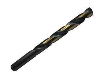 China 21pc HSS M2 Drill Bit Set 1/64-1/2in Black Gold Finish Steel Box for sale