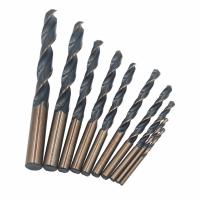 China DIN338 High Speed Steel HSS Drill Bits Fully Ground Black / Gold Surface for sale
