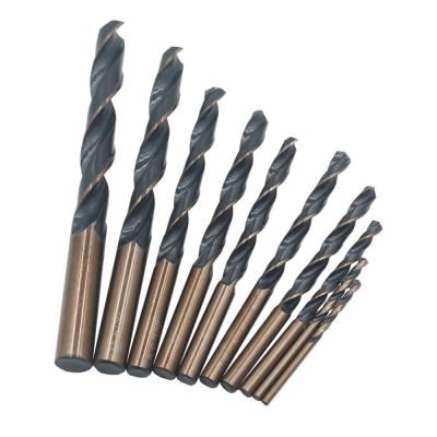 China DIN338 High Speed Steel HSS Drill Bits Fully Ground Black / Gold Surface for sale