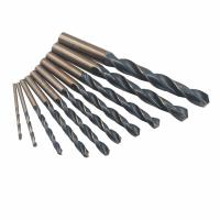 China DIN338 High Speed Steel HSS Drill Bits Fully Ground Black / Gold Surface for sale