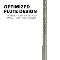China Carbide Centric Single Tip Masonry Drill Bit 4 Flutes for sale