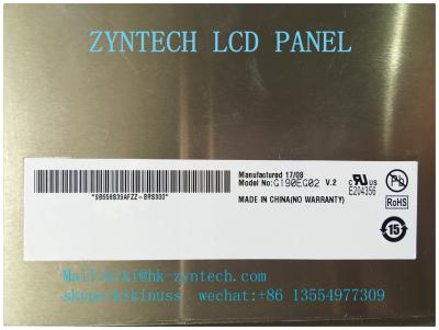 China Mode Normally Black Industrial Display Screens 19Inch 1280*1024 G190EG02 V.2 for sale