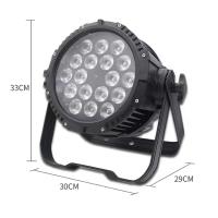 China Outdoor Stage Lighting Solutions 18pcs Waterproof LED Par Cans with DIALux evo Layout for sale