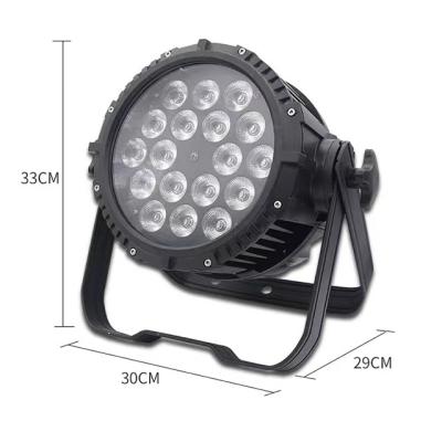 China Outdoor Stage Lighting Solutions 18pcs Waterproof LED Par Cans with DIALux evo Layout for sale