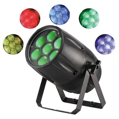 China 100lm/w Lamp Luminous Efficiency RGBWA DMX Par Light for Controlled Stage Lighting for sale