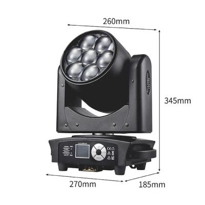 China ATG 7X45W Zoom LED Moving Head Big Bee Eyes Light with Working Temperature C 0 40 for sale