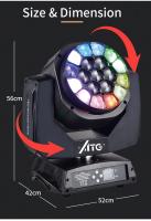 China 19x15w RGBW 4in1 Bee Eye KTV Nightclub Moving Head Disco Stage Light DJ Bar Party Disco WiFi Remote House Dyeing Light for sale
