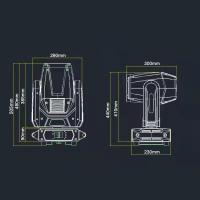 China 50000 Working Time Beam 400W Stage Moving Head Sharpy 230W Plus Light With Two Prisms for sale