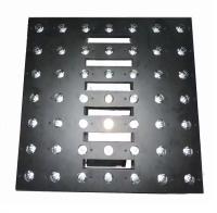 China Solar Rotating Inground Stake LED Beam Lights 7x7 3w Warm White For Wedding Hall for sale