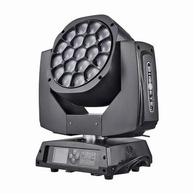 China IP20 19pcs Big Bee Eyes LED Moving Head Beam Light Focusing Dye Light for DJ Equipment for sale