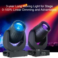 China 3-year Long Moving Light for Stage 0-100% Linear Dimming and Advantages for sale