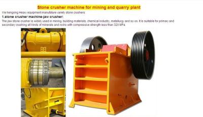 China Integrated Steel Hard Rock, Stone Jaw Crusher Machine For Mine, Smelting PE250 * 400 Broken Cavity for sale