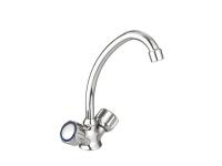 China Chromed Deck Mount Kitchen Sink Mixer Taps with Brass Cartridge For Tank for sale