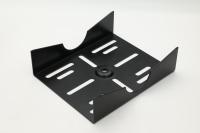 China SPHC Pickled Plate Black Spray Metal Stamping UNVDKT Bracket Component for sale