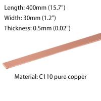 China Customizable C110 Long Copper Flat Rod 0.5mm x 30mm x 400mm for Mechanical Equipment for sale