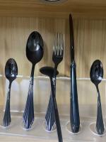 China Stainless Steel Golden Color Tableware Spoons Forks Pvd Titanium Chrome Vacuum Coating Machine for sale