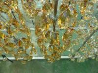 China PVD Coated Crystal Glass Chandelier Pendants with High Transparency and Sparkling Refraction for Luxurious Lighting for sale