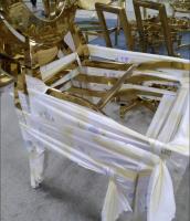 China Brushed Gold PVD Vacuum Coating Chair Border with Anti-Fingerprint and Corrosion-Resistant Properties for sale