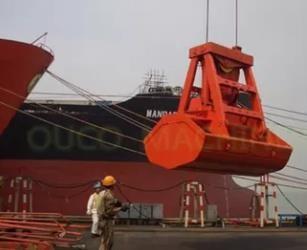 China Remote Control Mechanical Grab Bucket SS304 12m³ Cargo Unloading Sand for sale