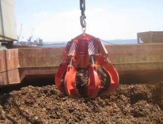 China Scrap Handling Mechanical Grab Bucket Orange Peel Granular Material for sale