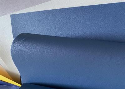 China Embossed Decorative PVC Membrane Film Dark Blue Single Colour For Doors for sale