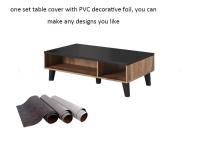 China Brush Black Oak Color Pvc Decorative Foil Roll For Table Top Cover for sale