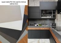China Black Super Matte PVC Decorative Foil For Kitchen Cabinet Doors for sale