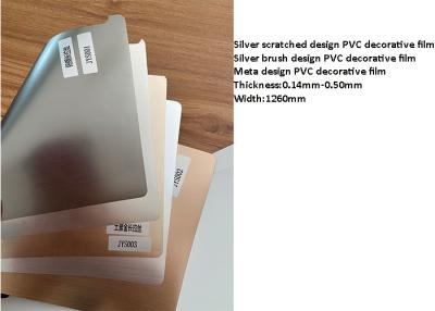 China 500m / Roll PVC Decorative Film For Furniture Flat Lamination for sale