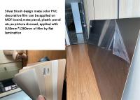 China durable Meta Brush PVC Decorative Film For Interior Panel Lamination for sale