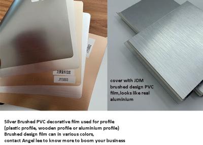 China Self Adhesive PVC Wrapping Film For Wooden Plastic Aluminium Profile for sale