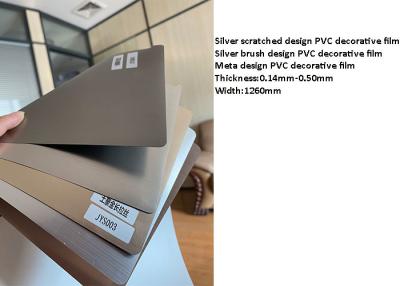 China Aluminium Brushed PVC Self Adhesive Film For Profile Wrapping for sale