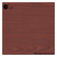 China Mahogany Brown Wood Color PVC Decorative Film 0.12mm For Plastic Profile Wrapping for sale