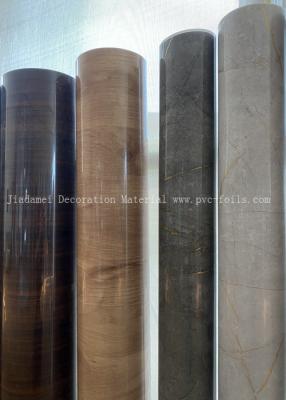 China High Gloss Wood Grain PVC Decorative Film For Vacuum Membrane Pressing for sale